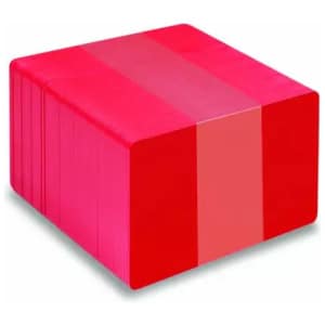 Red Blank Plastic PVC CR80 Card - Advanced Card Bureau Ltd